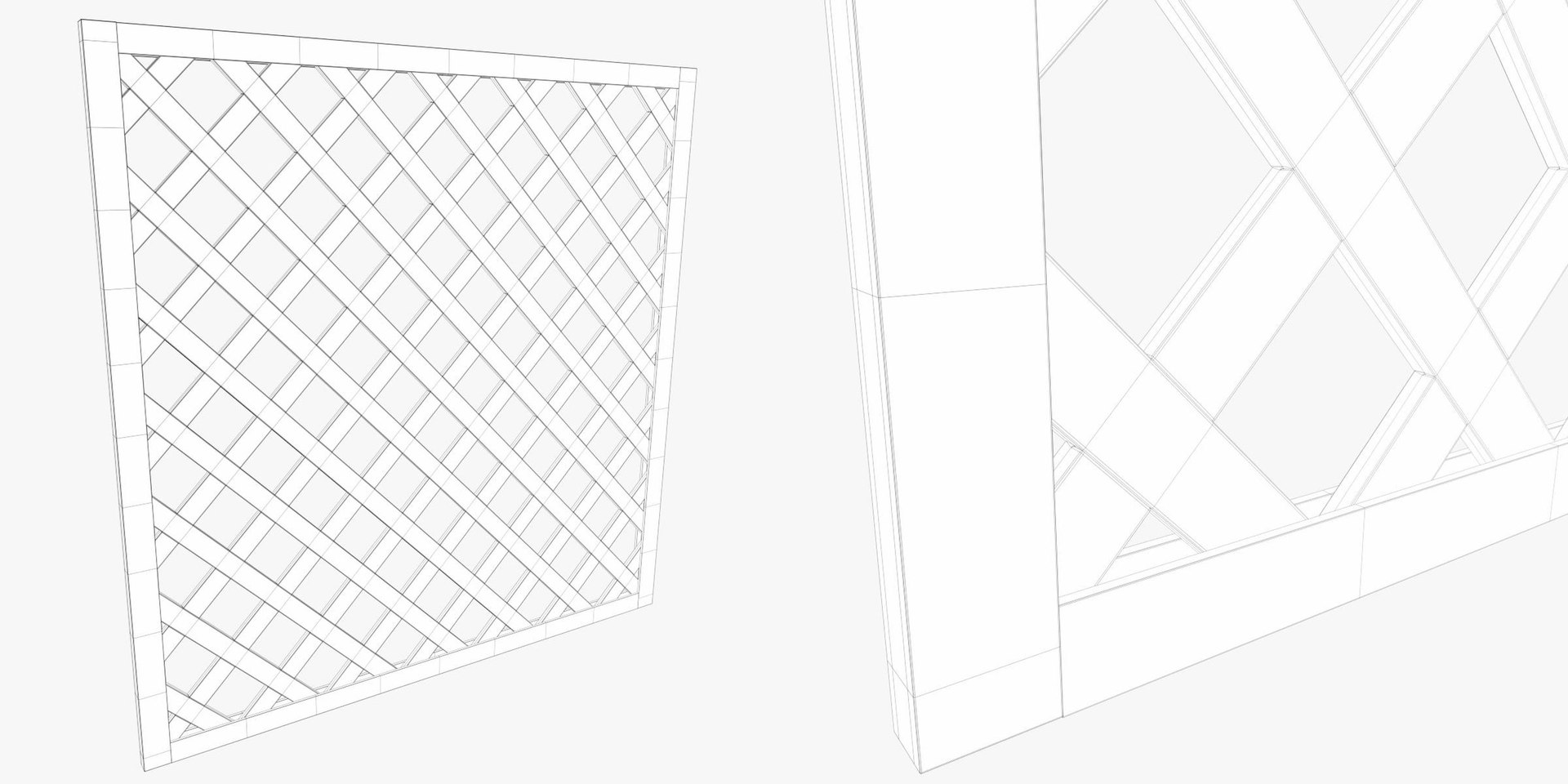 3D Wooden Mesh Panel Module 1 - TurboSquid 2060331