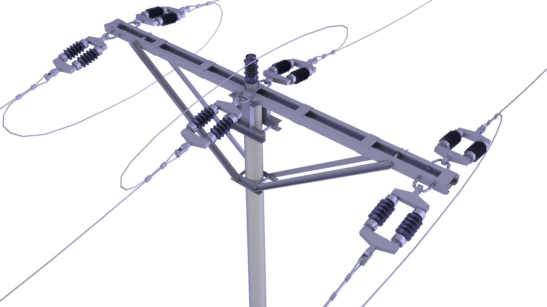 High Voltage Utility Pole Game 21 3D Model - TurboSquid 1864113