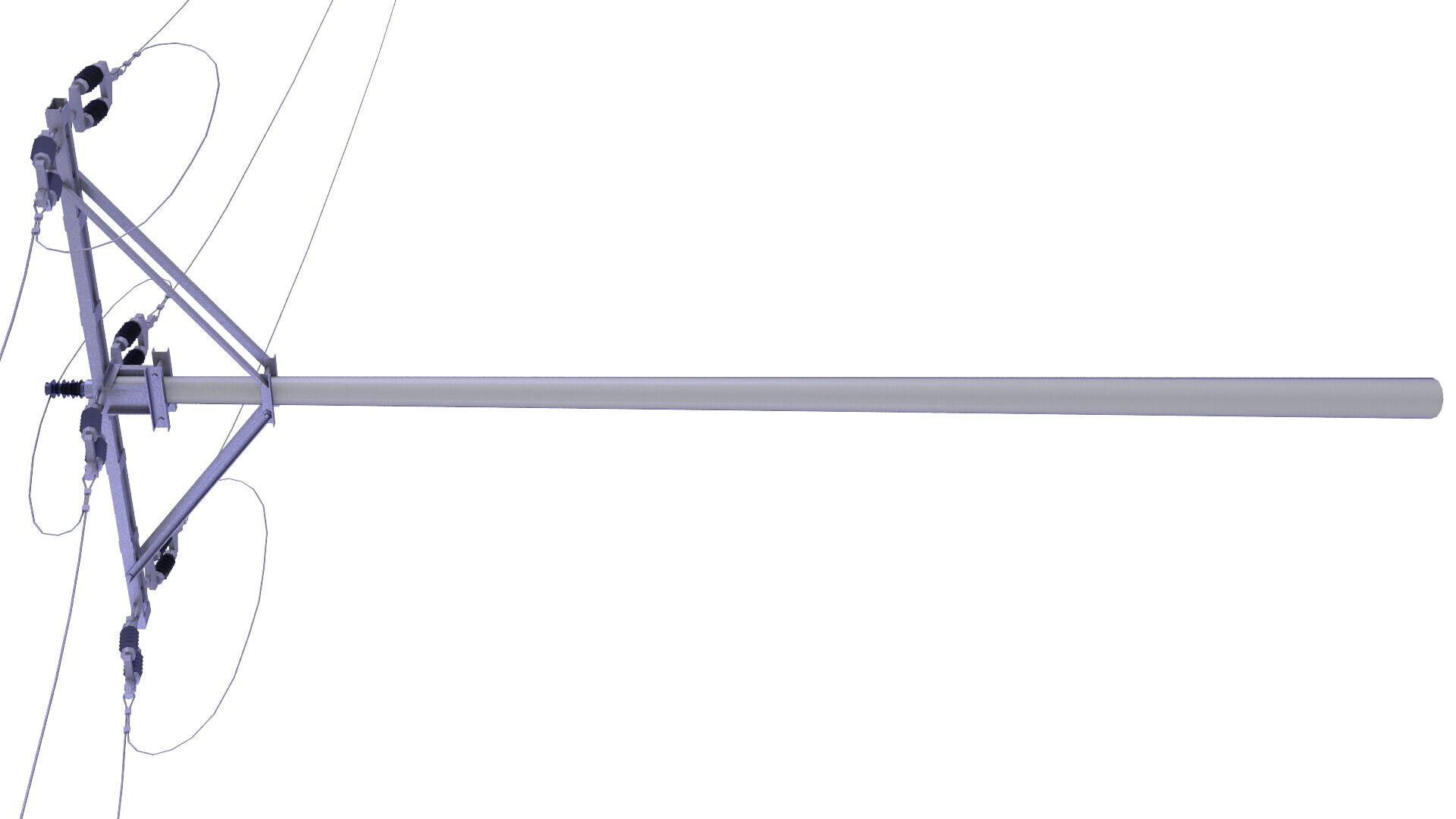 High Voltage Utility Pole Game 21 3D Model - TurboSquid 1864113