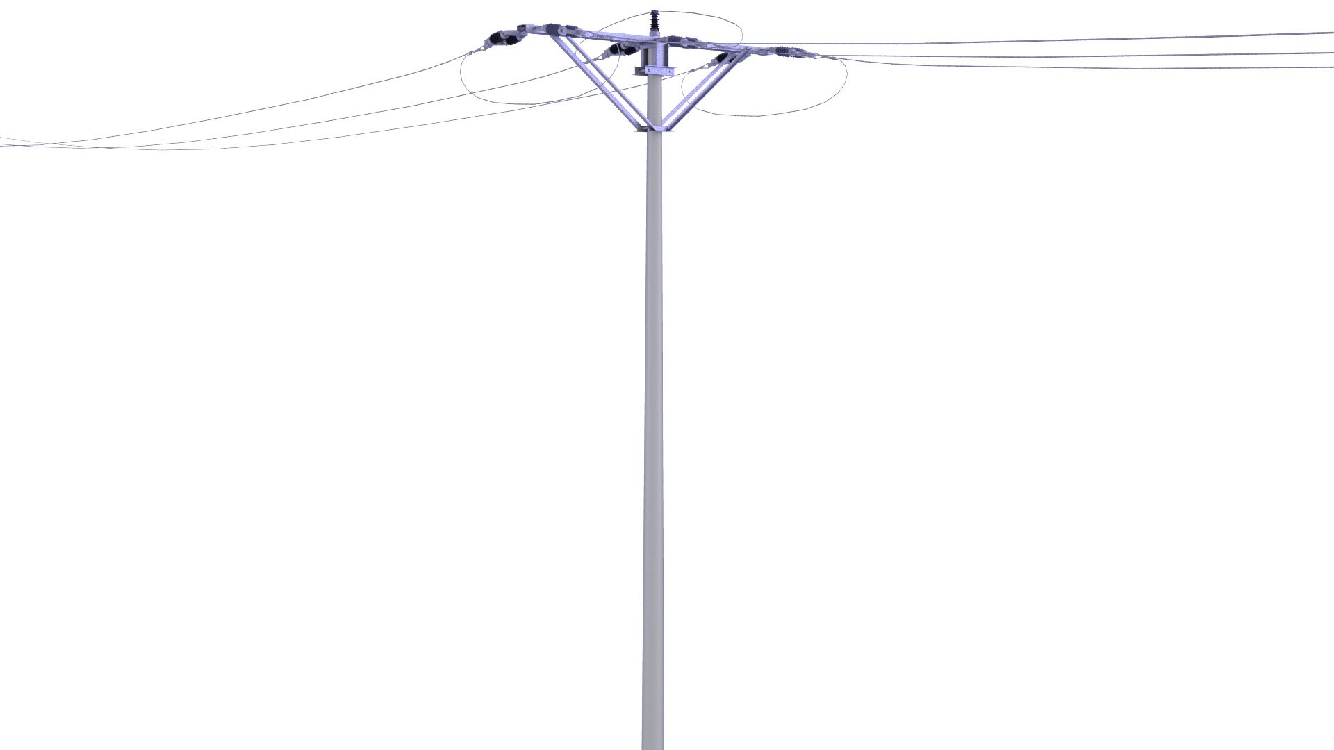 High Voltage Utility Pole Game 21 3D Model - TurboSquid 1864113