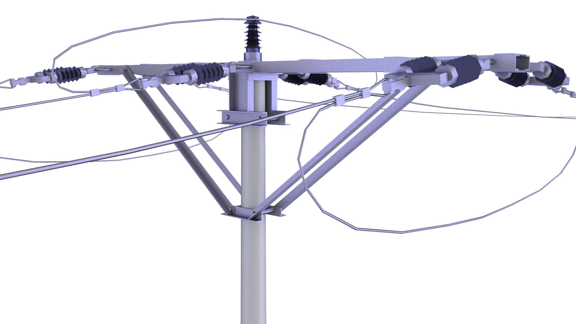 High Voltage Utility Pole Game 21 3D Model - TurboSquid 1864113