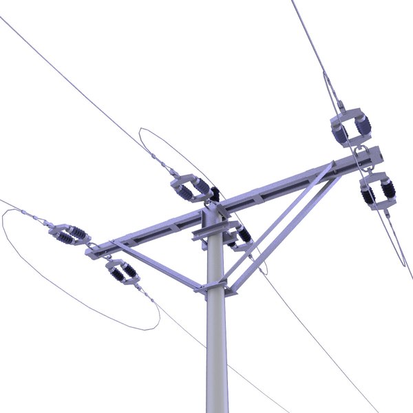 High Voltage Utility Pole Low Poly 18 3D - TurboSquid 1864074