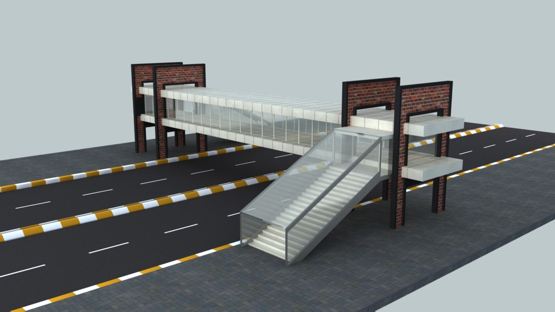 3d Model Footbridge Bridge