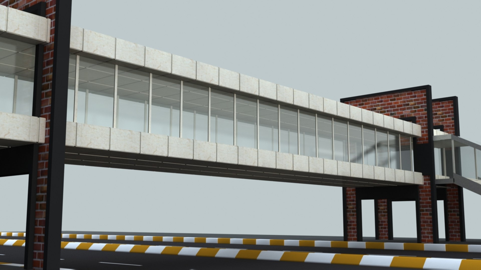 3d Model Footbridge Bridge