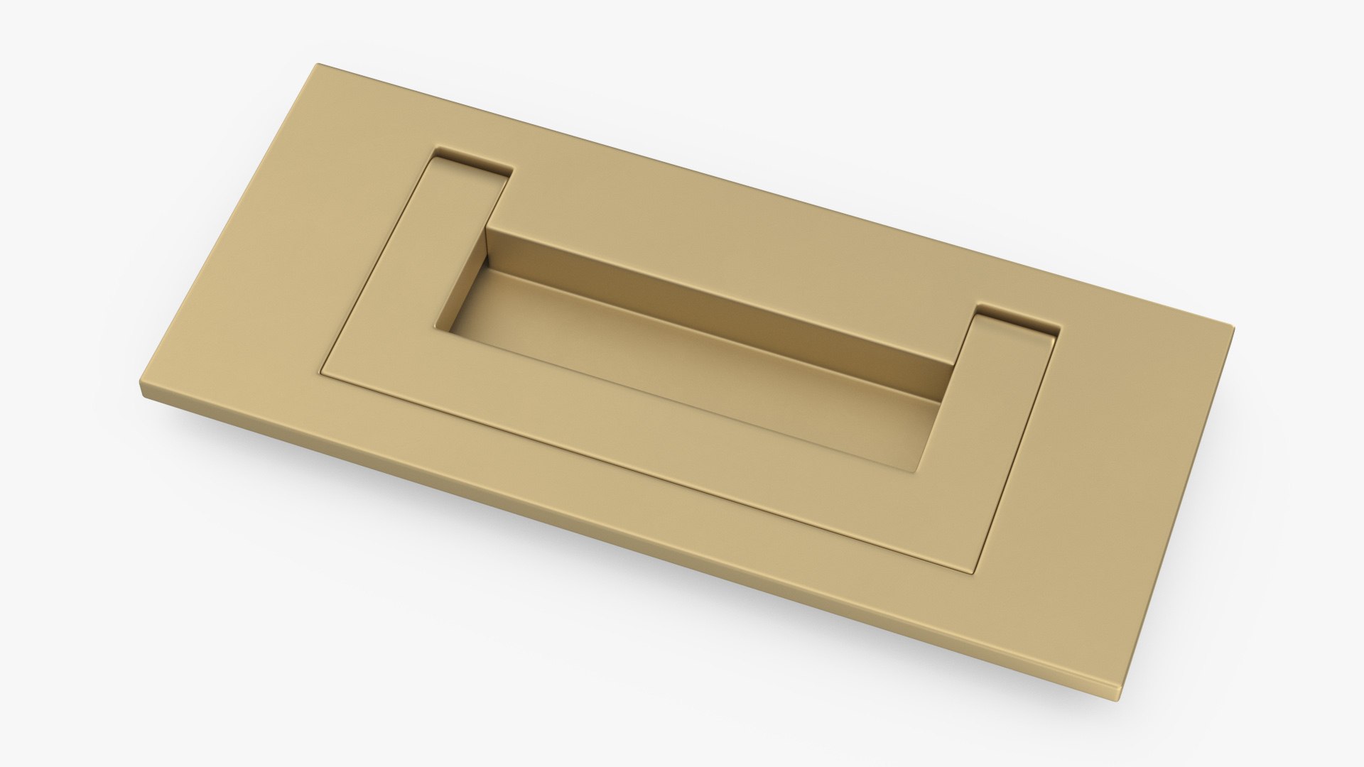 3D Kitchen Cabinet Handle Recessed Rectangular Bronze - TurboSquid 2225897