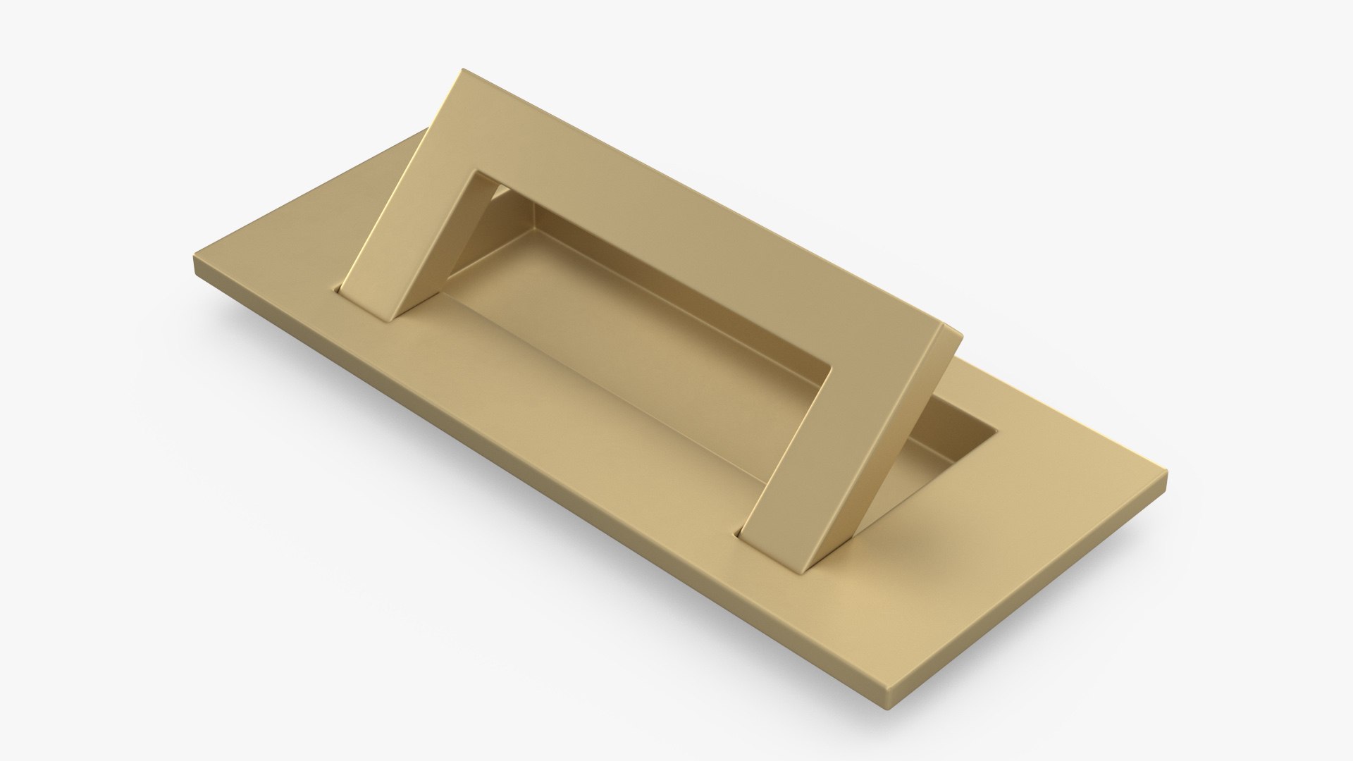 3D Kitchen Cabinet Handle Recessed Rectangular Bronze - TurboSquid 2225897