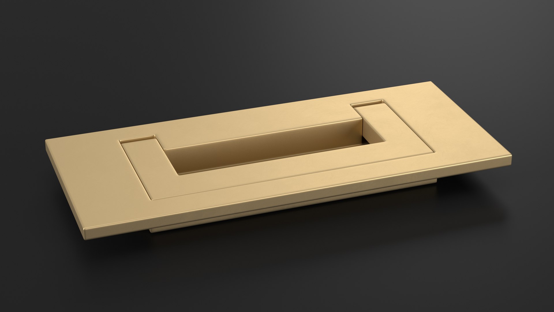 3D Kitchen Cabinet Handle Recessed Rectangular Bronze - TurboSquid 2225897