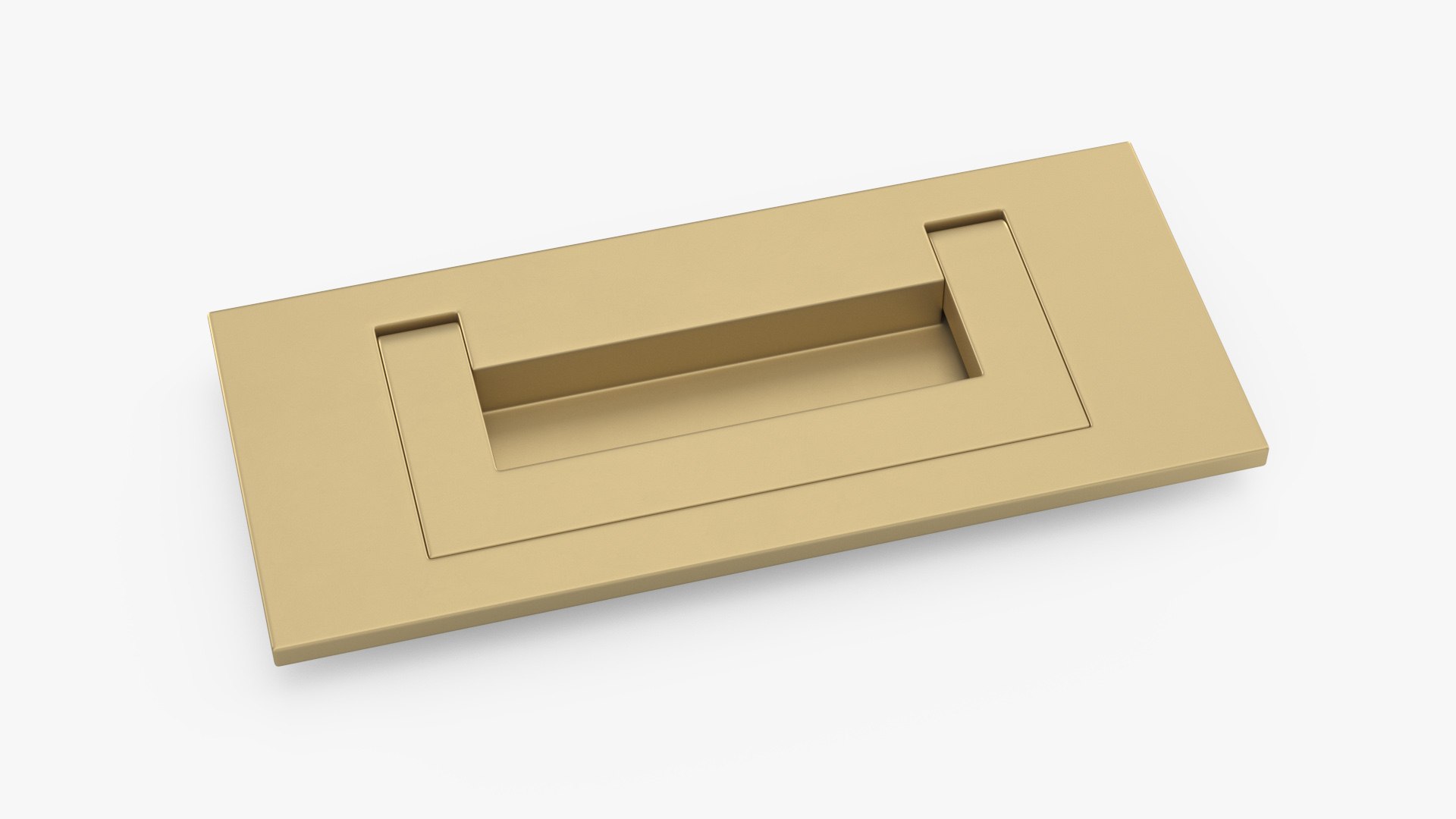 3D Kitchen Cabinet Handle Recessed Rectangular Bronze - TurboSquid 2225897