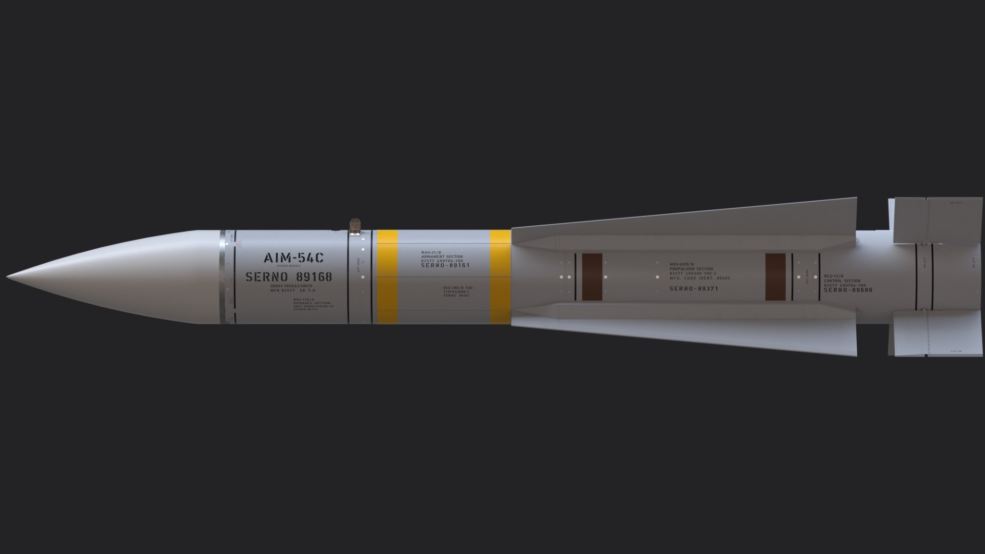 3D Aim-54c Phoenix Missile Model - TurboSquid 1417070