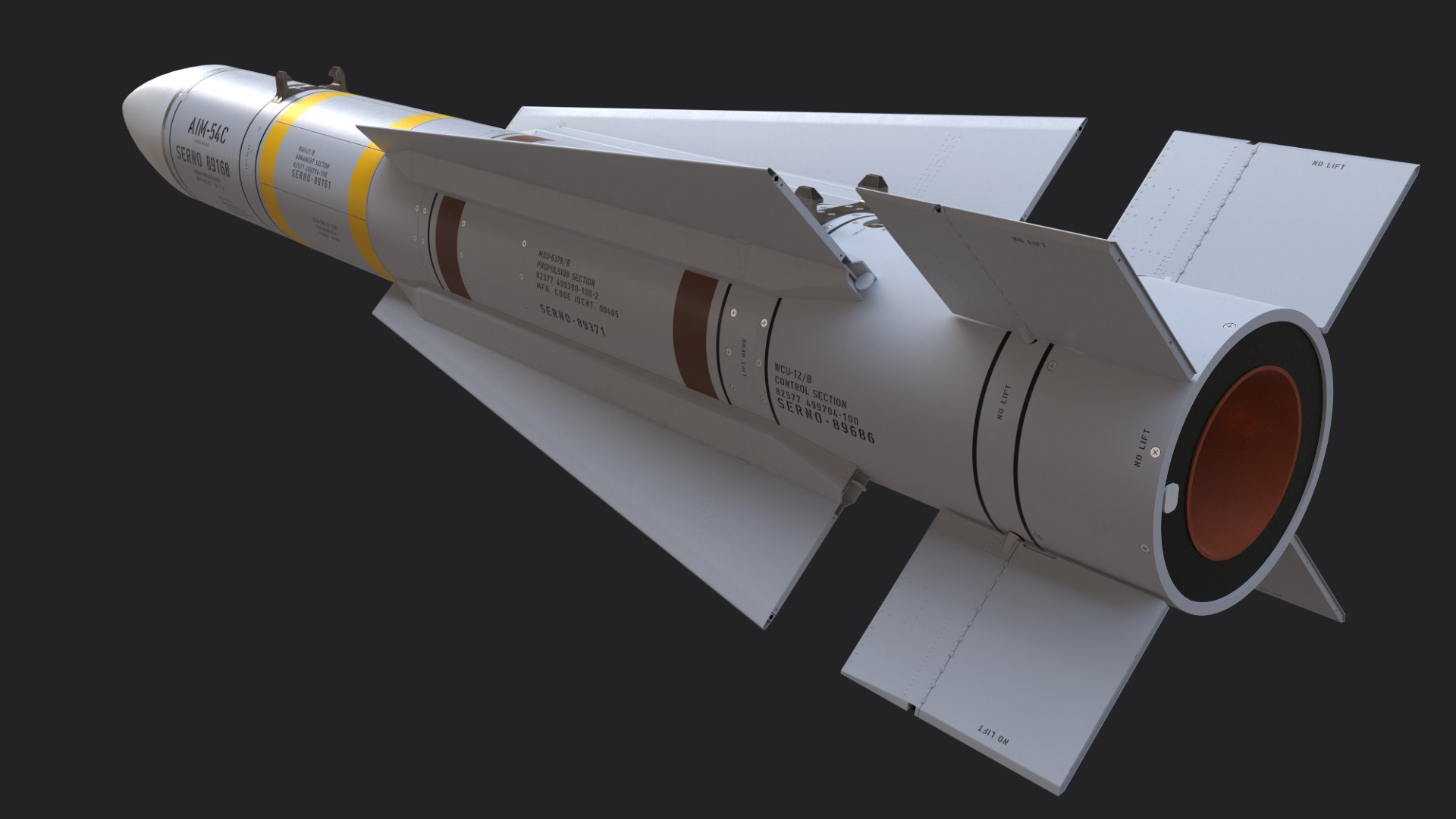 3D Aim-54c Phoenix Missile Model - TurboSquid 1417070
