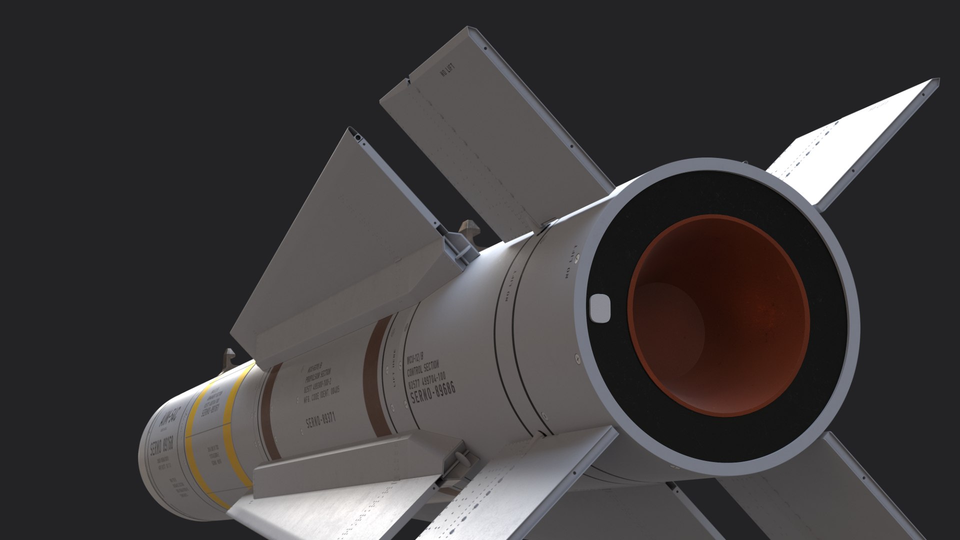 3D Aim-54c Phoenix Missile Model - TurboSquid 1417070