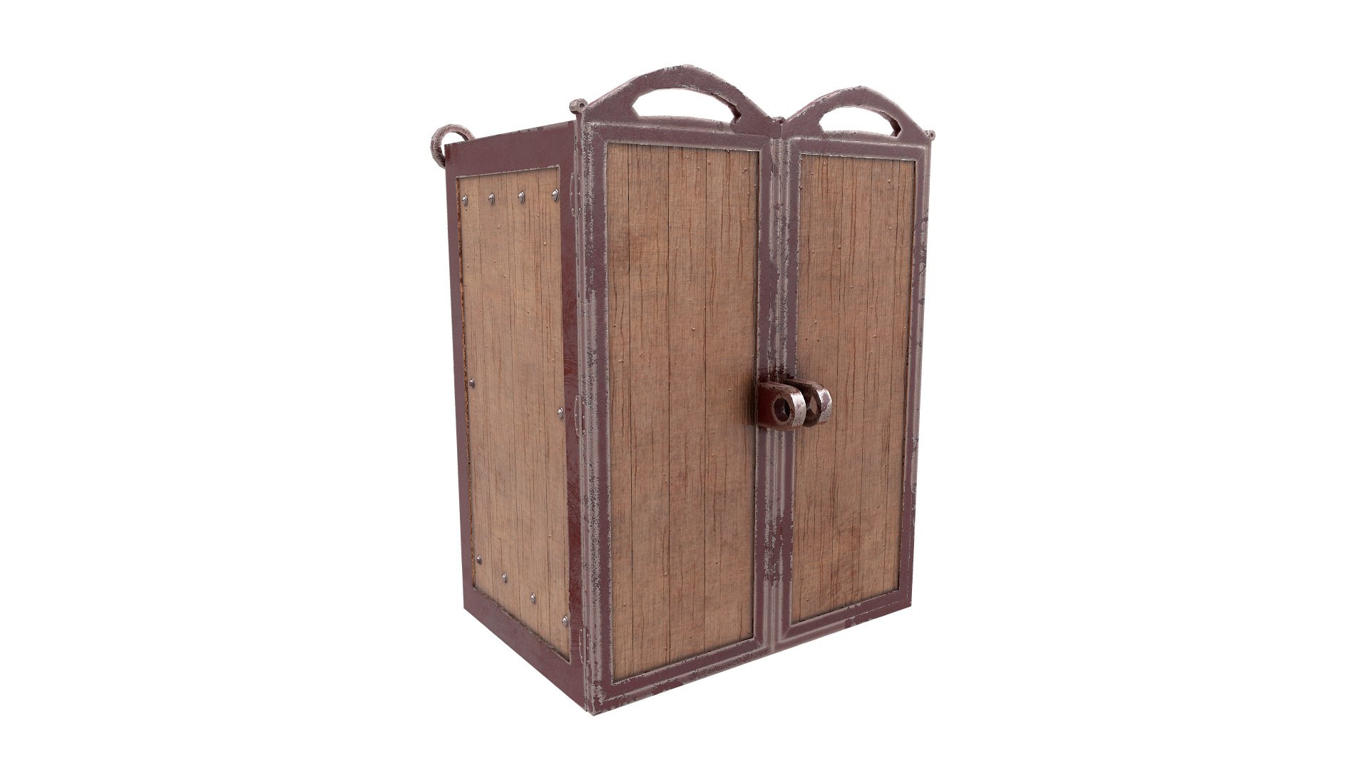 3D Antique Wooden Almirah Pbr Model - TurboSquid 1582733