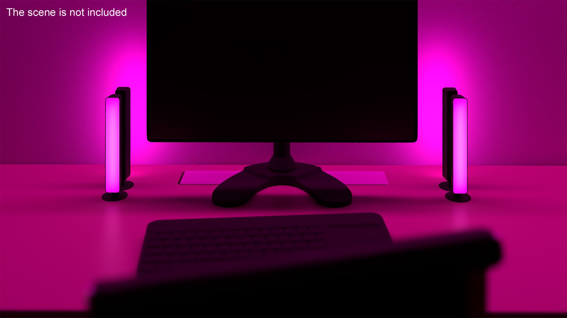 3D Vertical Purple Backlight Lamp - TurboSquid 2202037