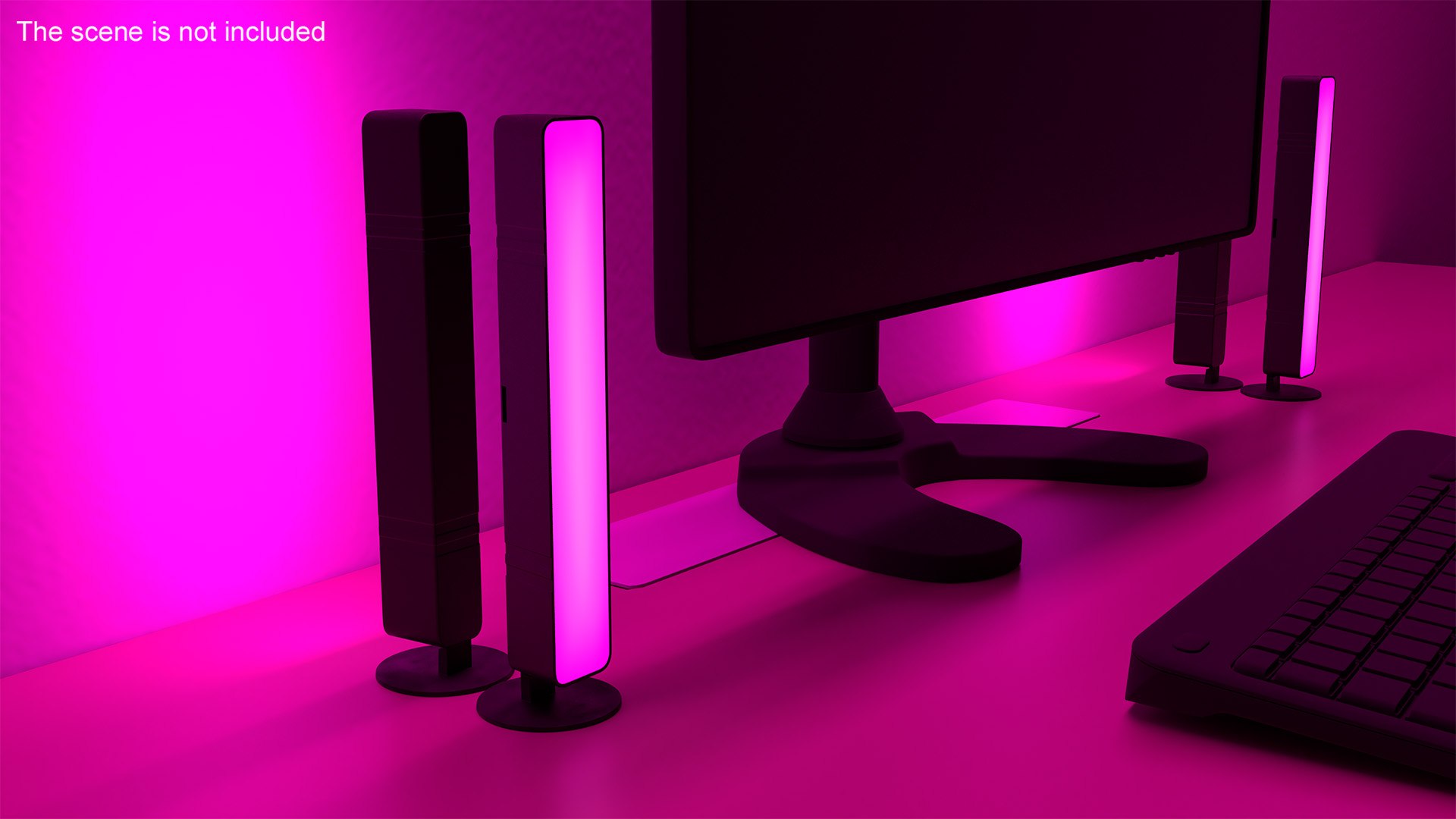 3D Vertical Purple Backlight Lamp - TurboSquid 2202037