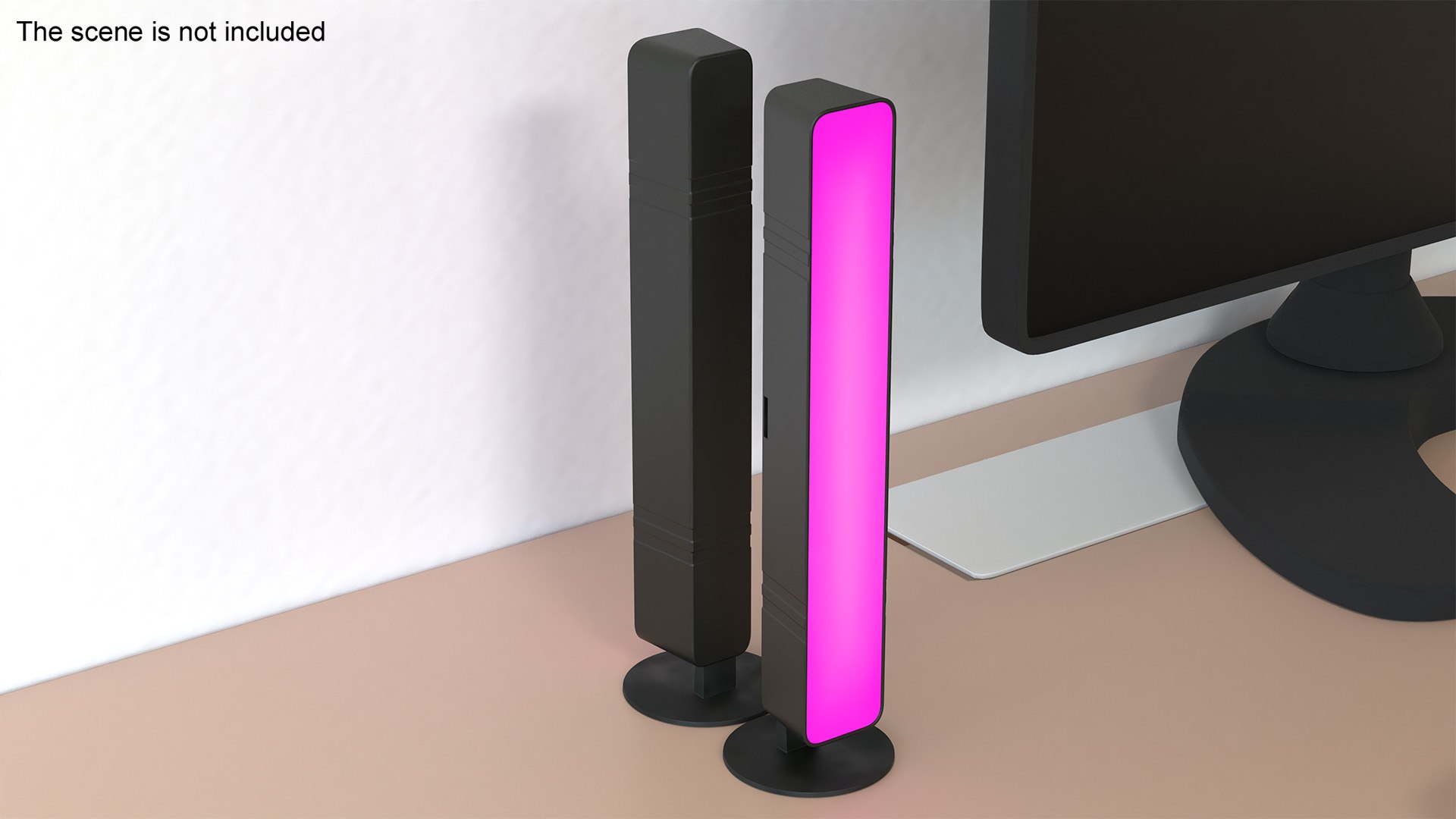 3D Vertical Purple Backlight Lamp - TurboSquid 2202037