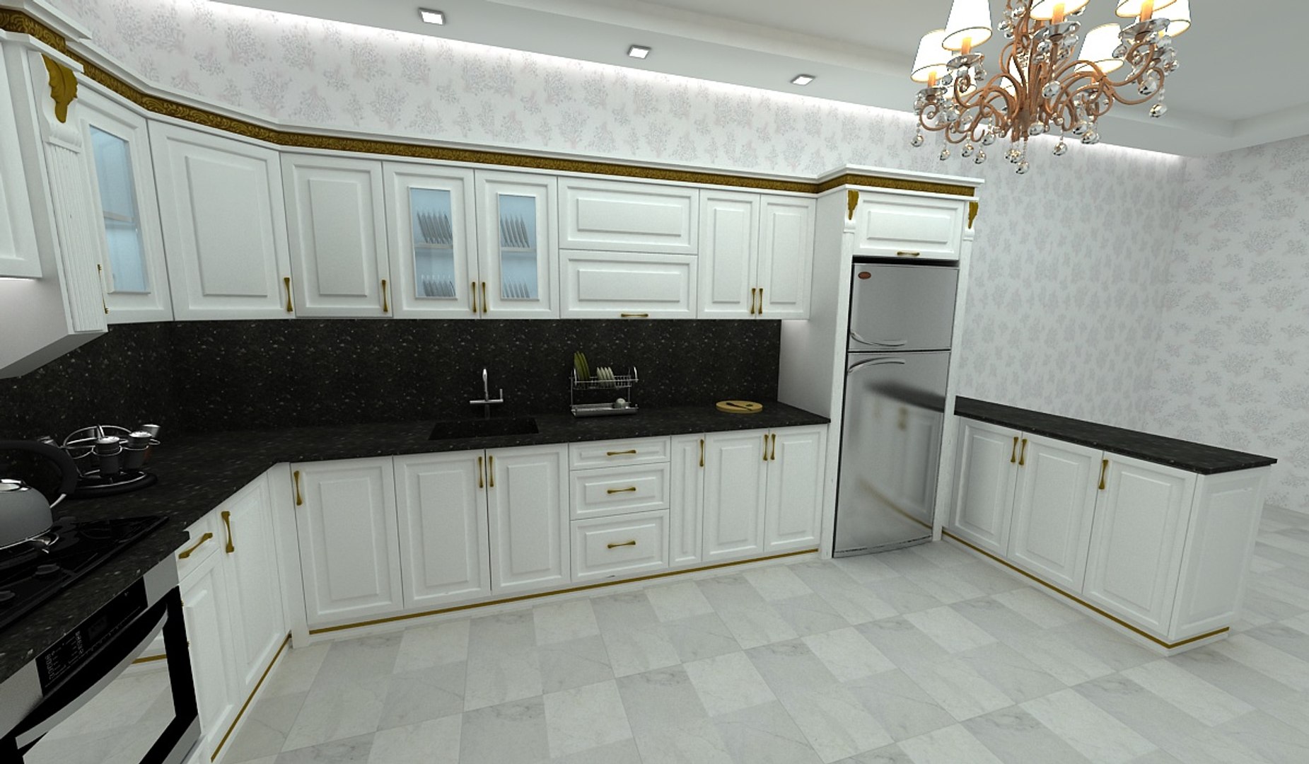 Kitchen Clas Model - TurboSquid 1441428