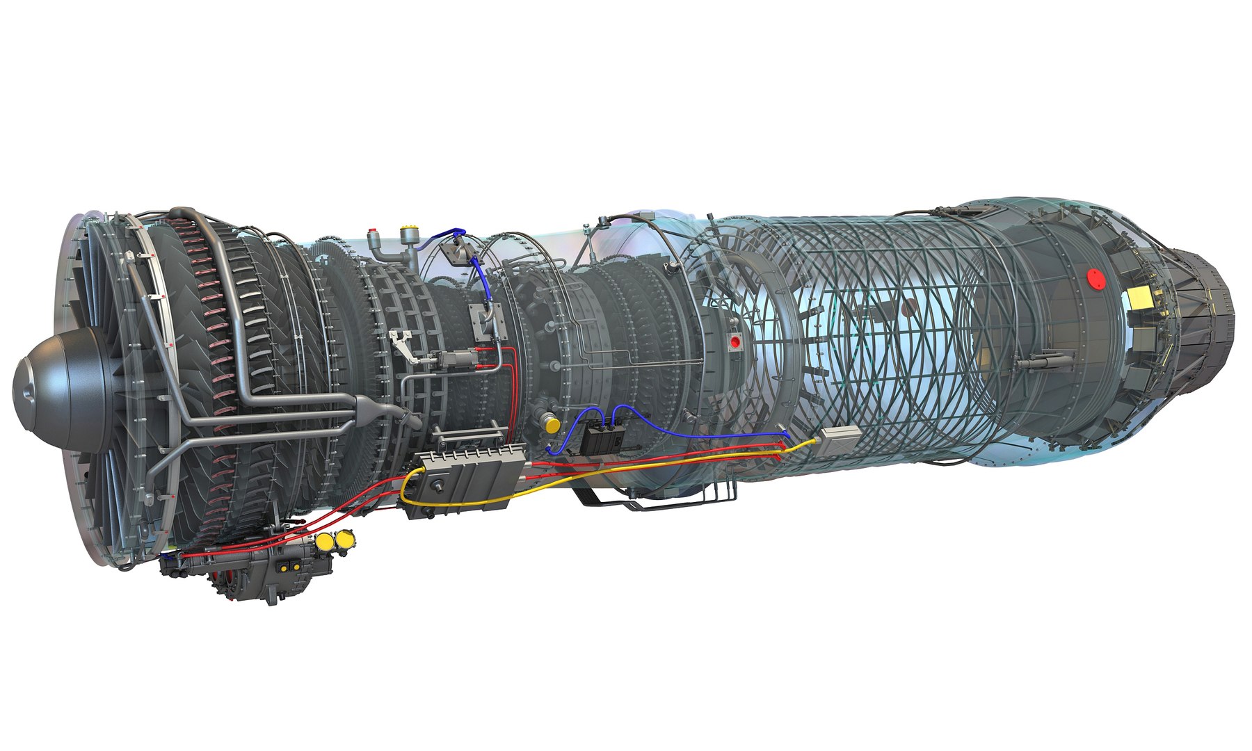3d Model Pratt F100 Afterburning Turbofan Engine