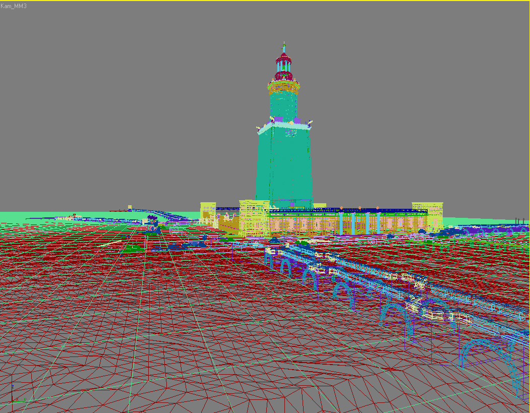 wonders lighthouse alexandria pharos 3d model