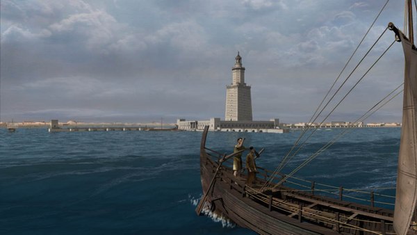 wonders lighthouse alexandria pharos 3d model