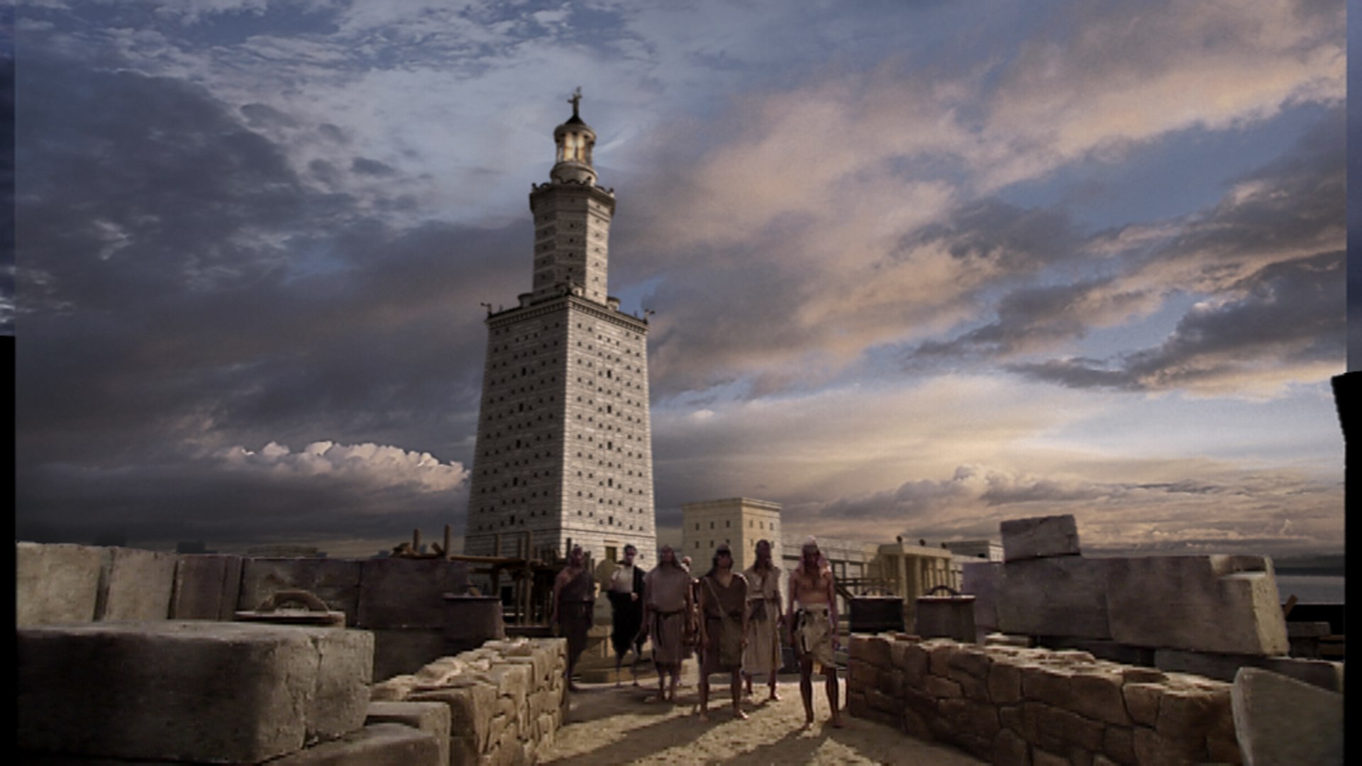 Wonders Lighthouse Alexandria Pharos 3d Model