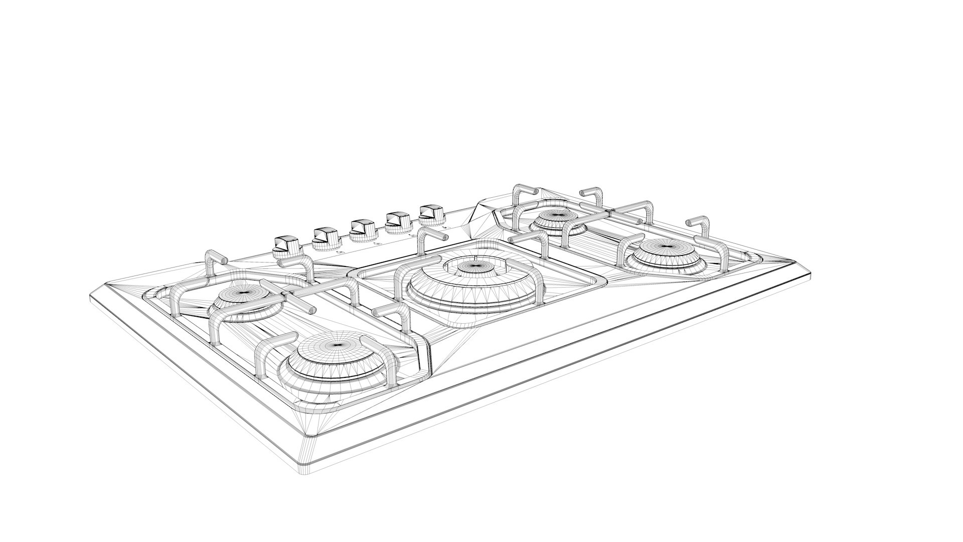 Gas Hob Cooktop 3D Model - TurboSquid 1979134