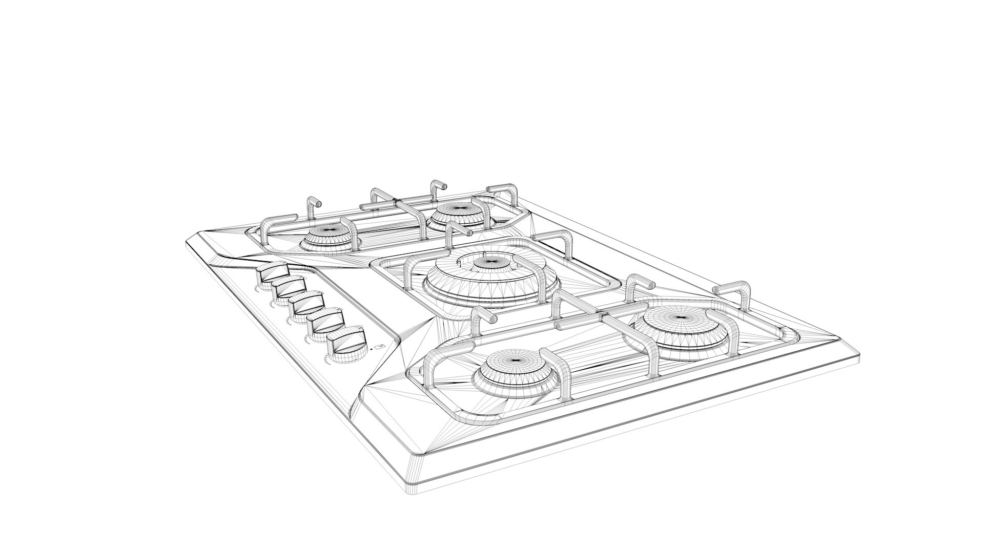 Gas Hob Cooktop 3D Model - TurboSquid 1979134