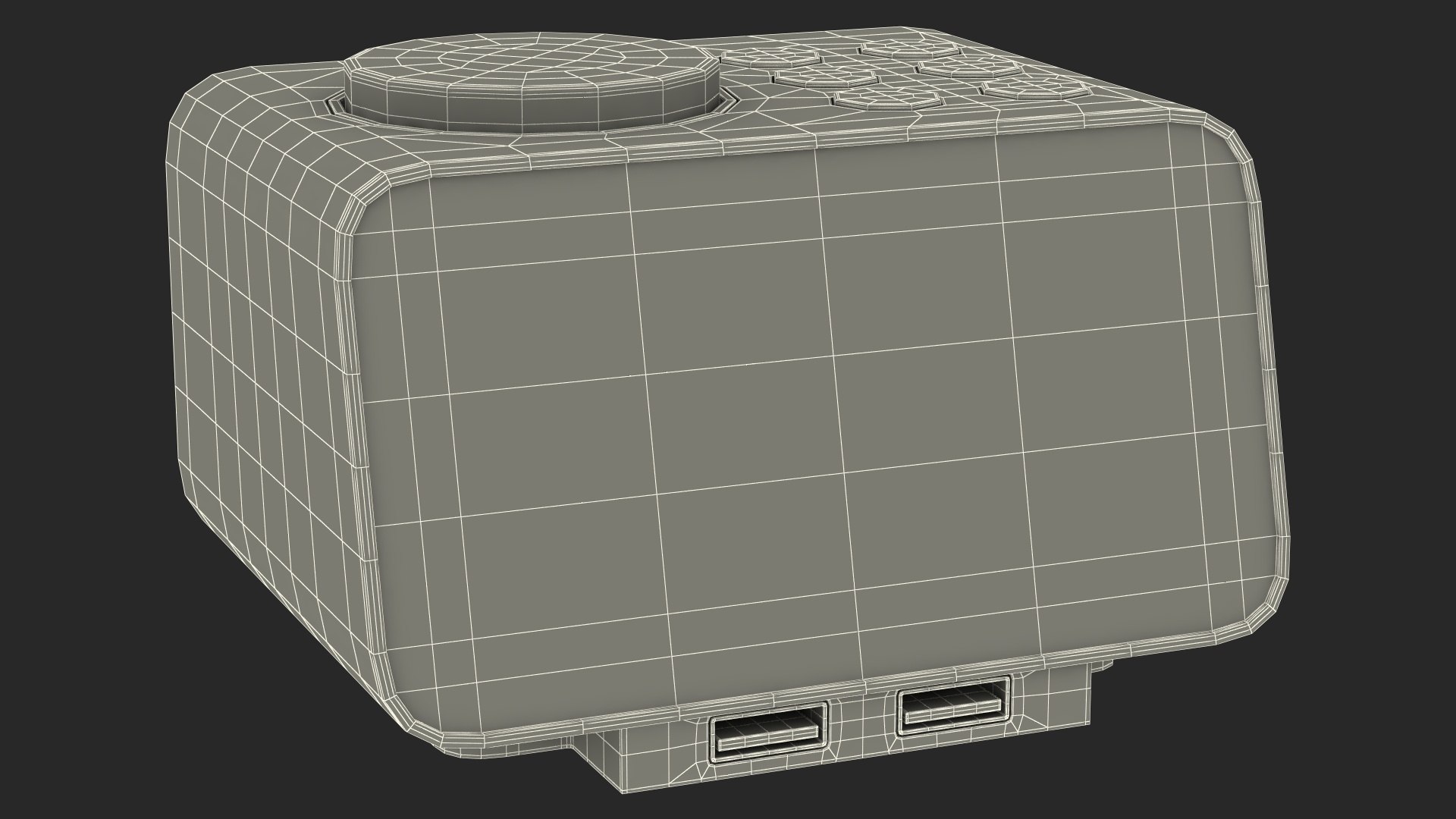 Digital Alarm Clock Wooden With LED Display Off 3D Model - TurboSquid ...