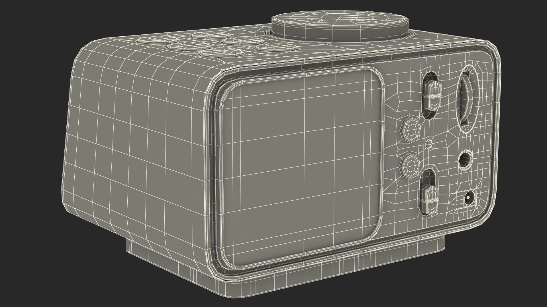 Digital Alarm Clock Wooden With LED Display Off 3D Model - TurboSquid ...