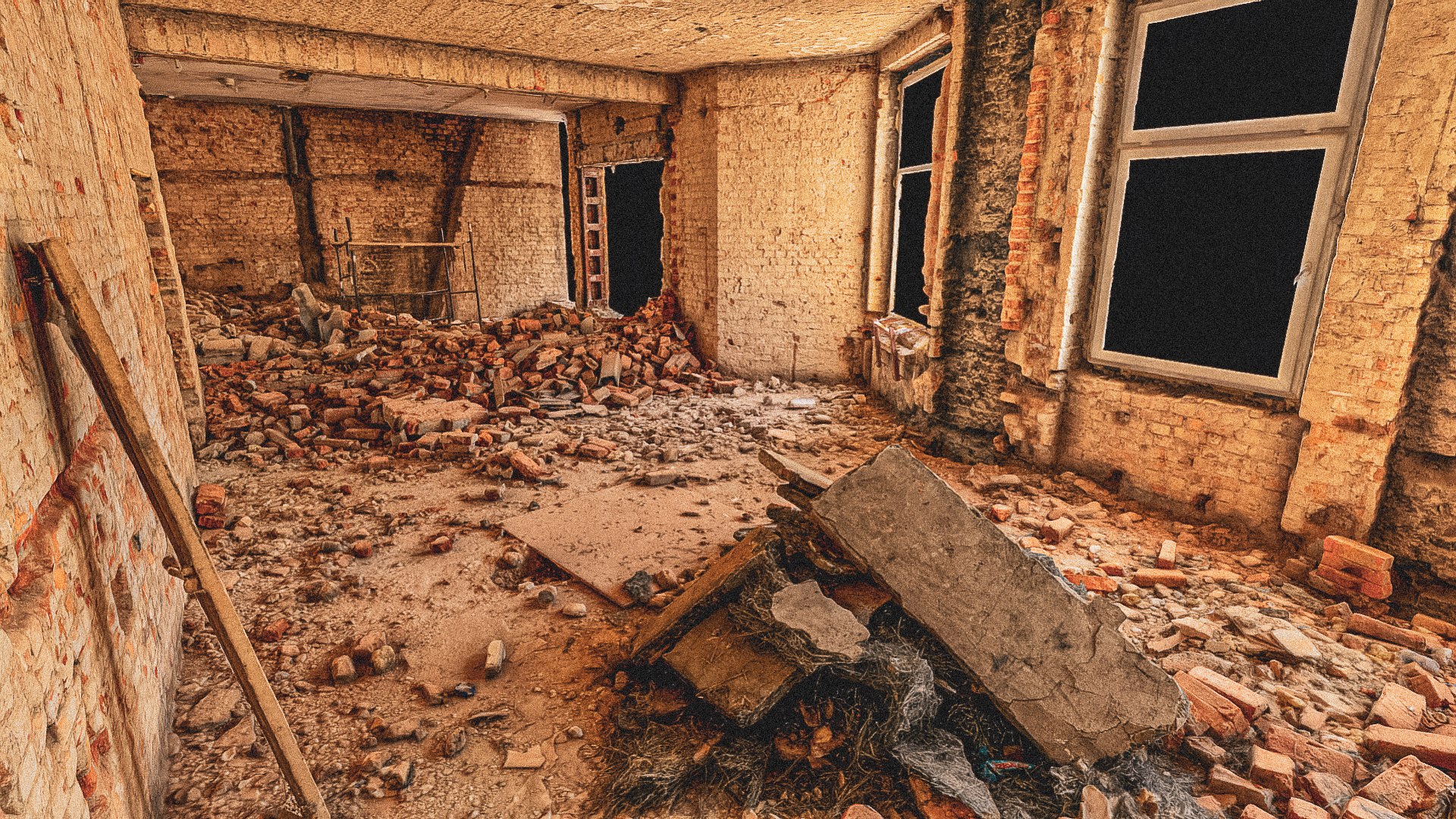 Room Under Renovation With Brick Rubble 3D Model - TurboSquid 2240711