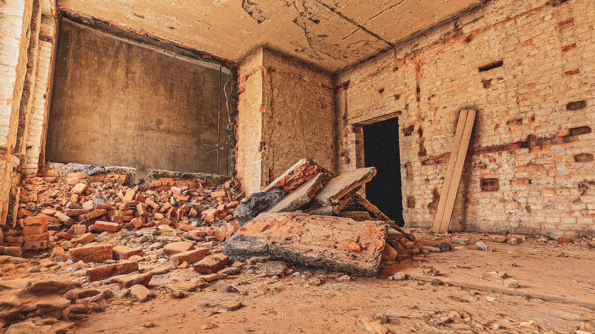Room Under Renovation With Brick Rubble 3D Model - TurboSquid 2240711