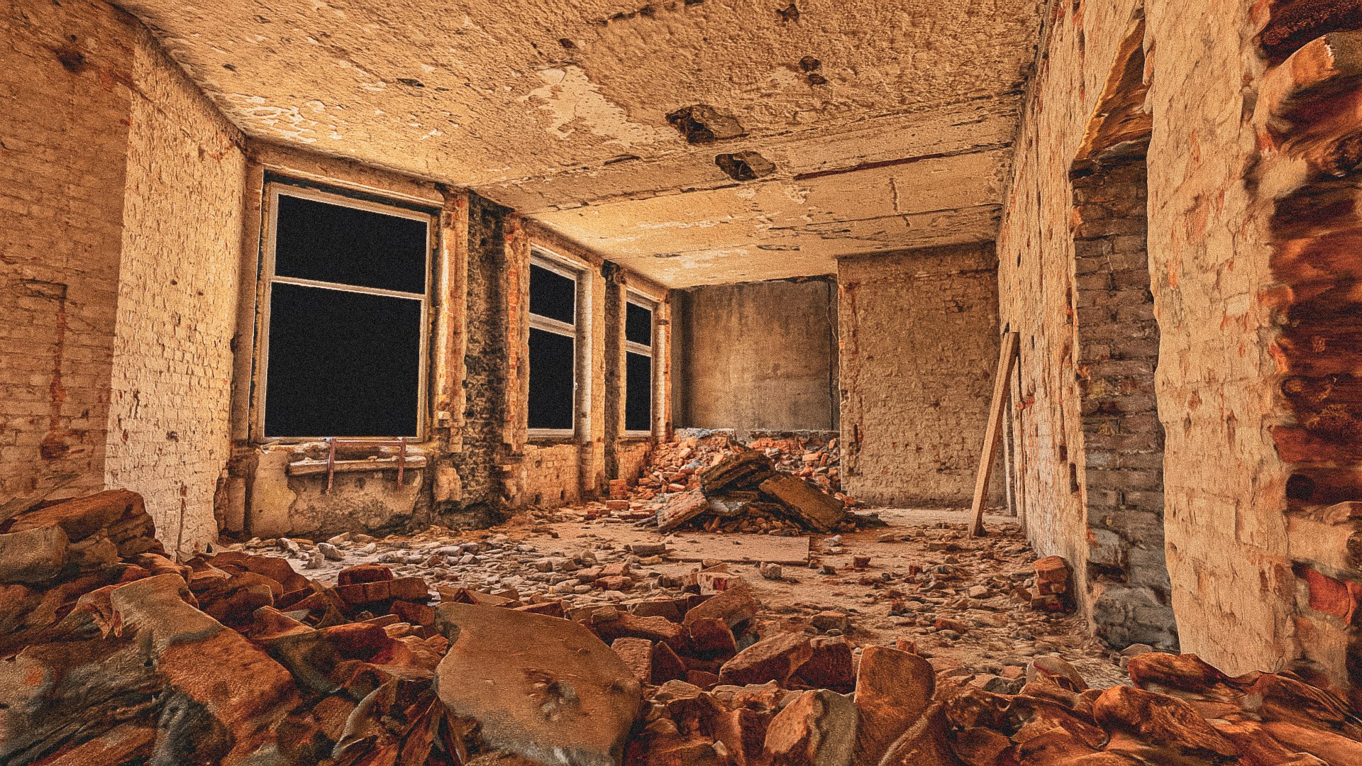 Room Under Renovation With Brick Rubble 3D Model - TurboSquid 2240711