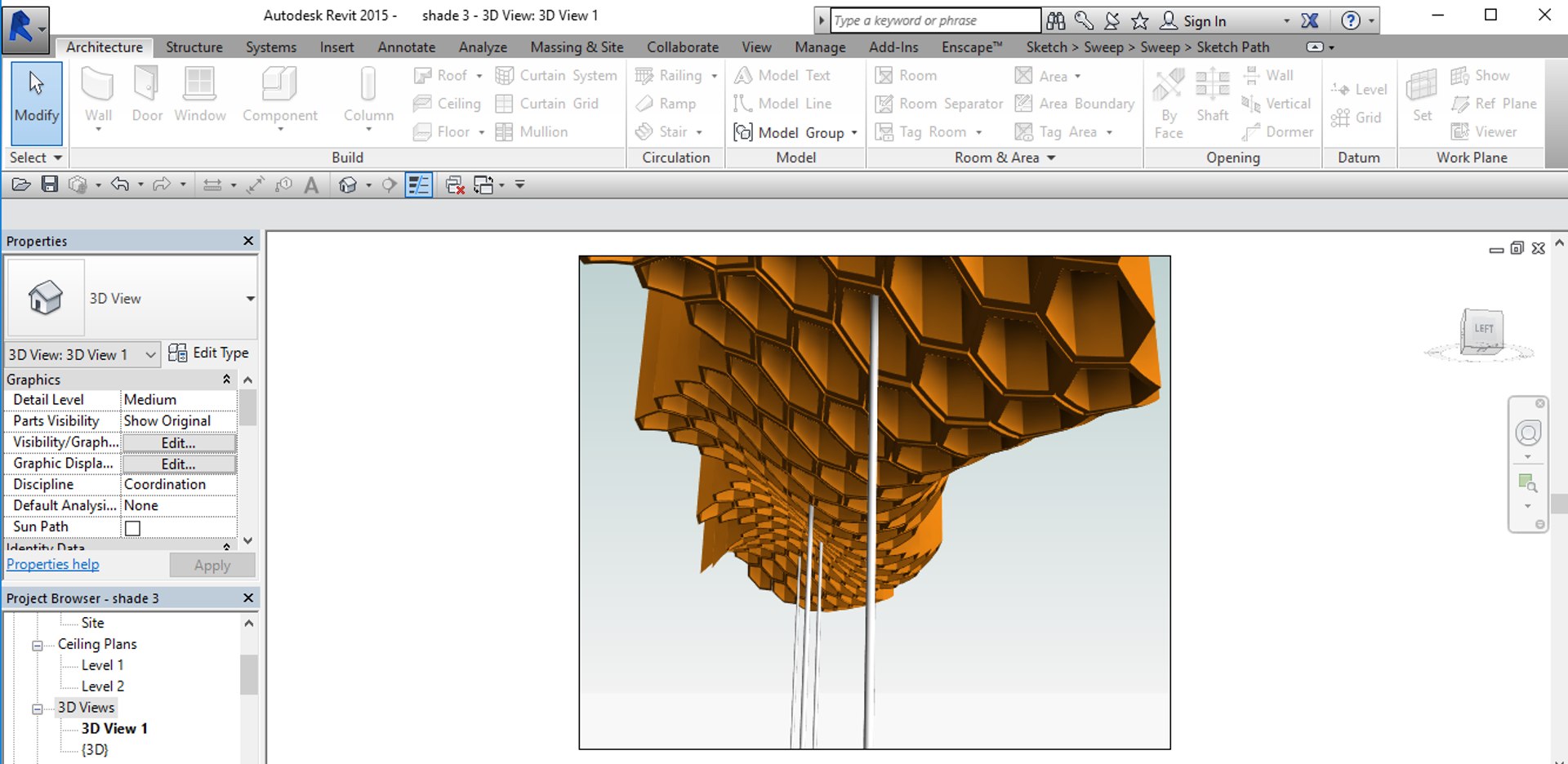 3D Revit Hexagonal Shades - TurboSquid 1444344