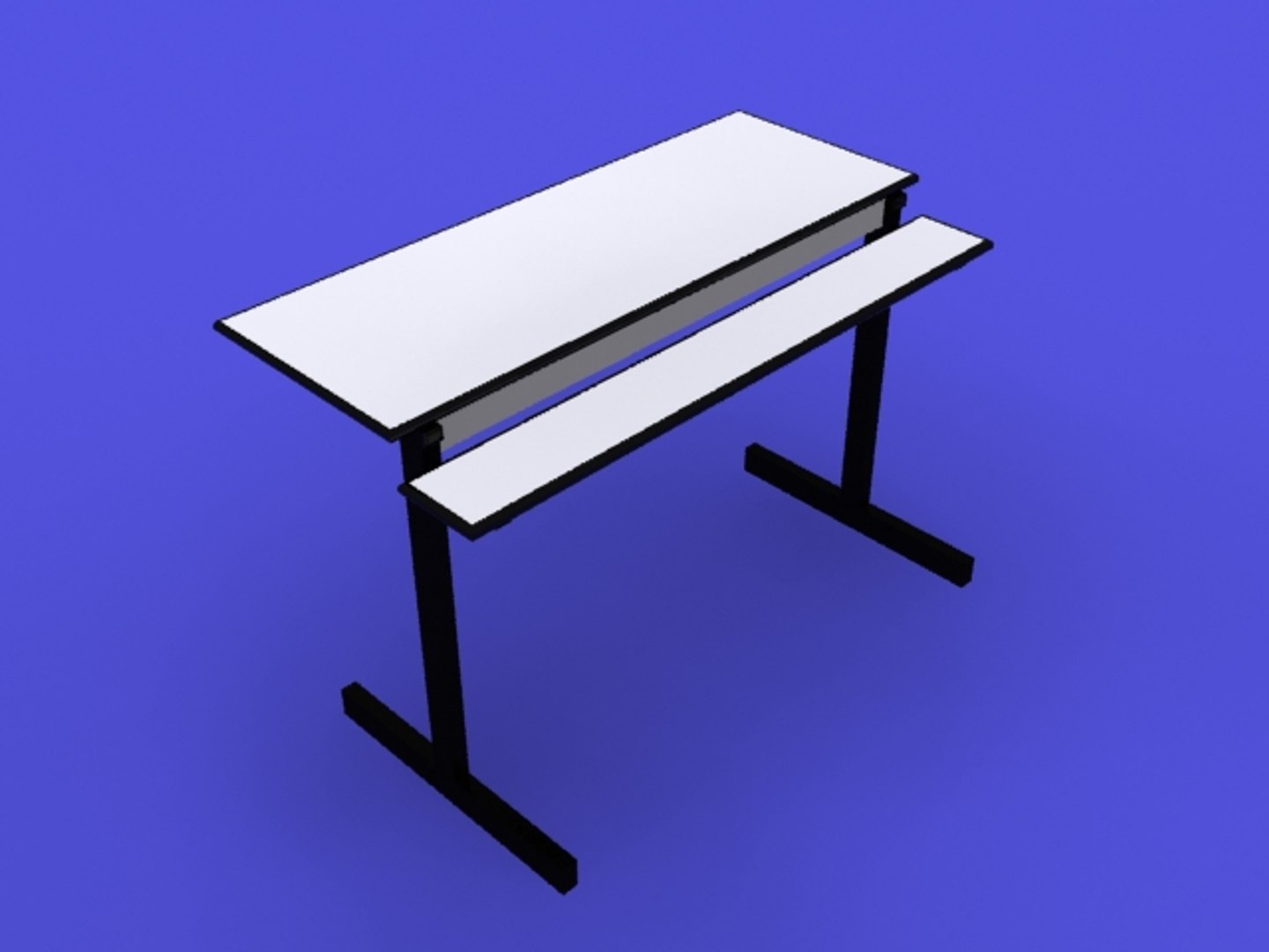 Free Computer Desk 3d Model