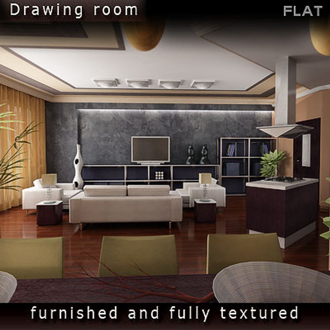 Interior Furniture Includes 3d Model
