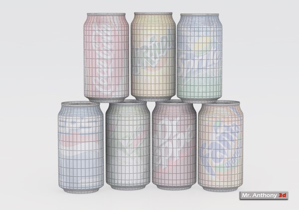 3d model soda cans