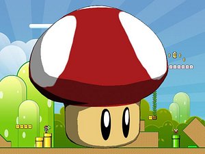 Low Poly Mario Mushroom 3D Models For Download | TurboSquid