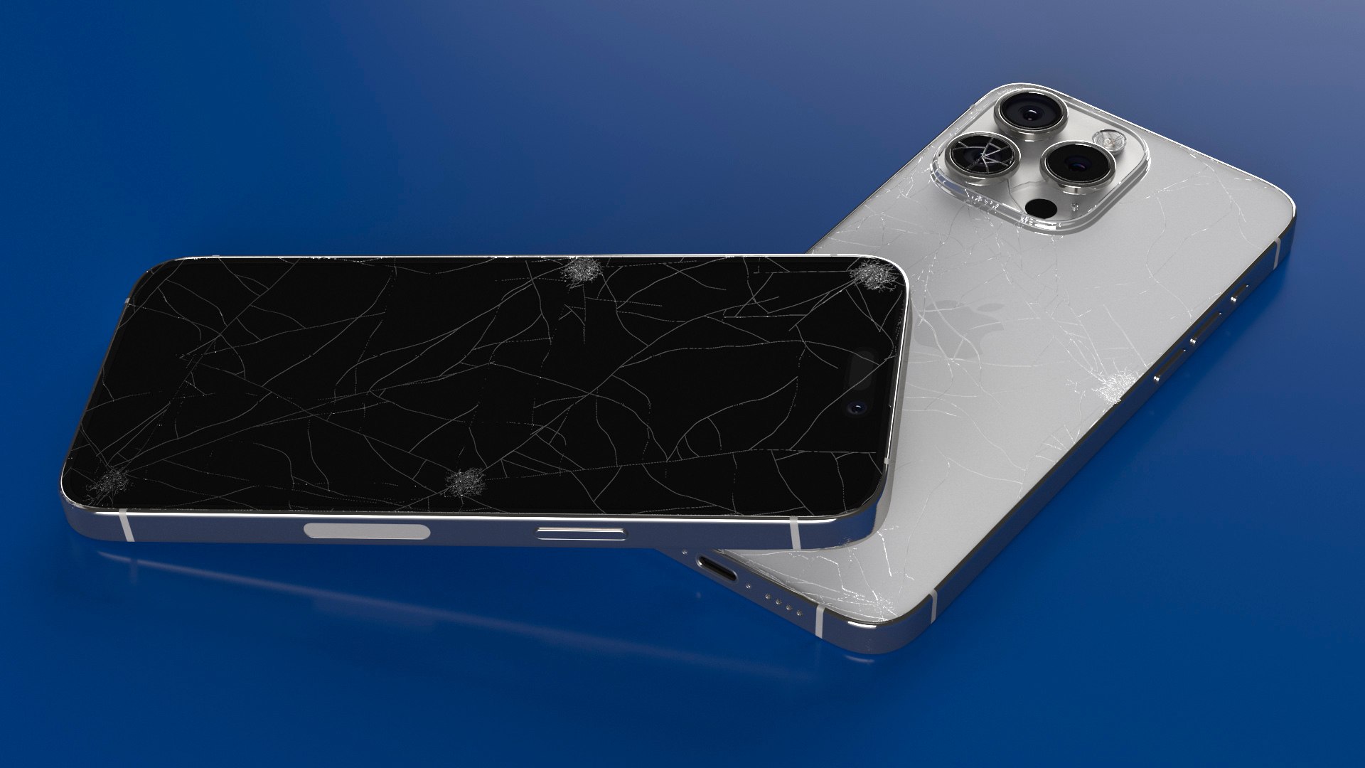 3D Apple Titanium IPhone 15 Pro Max White Cracked - TurboSquid 2250589