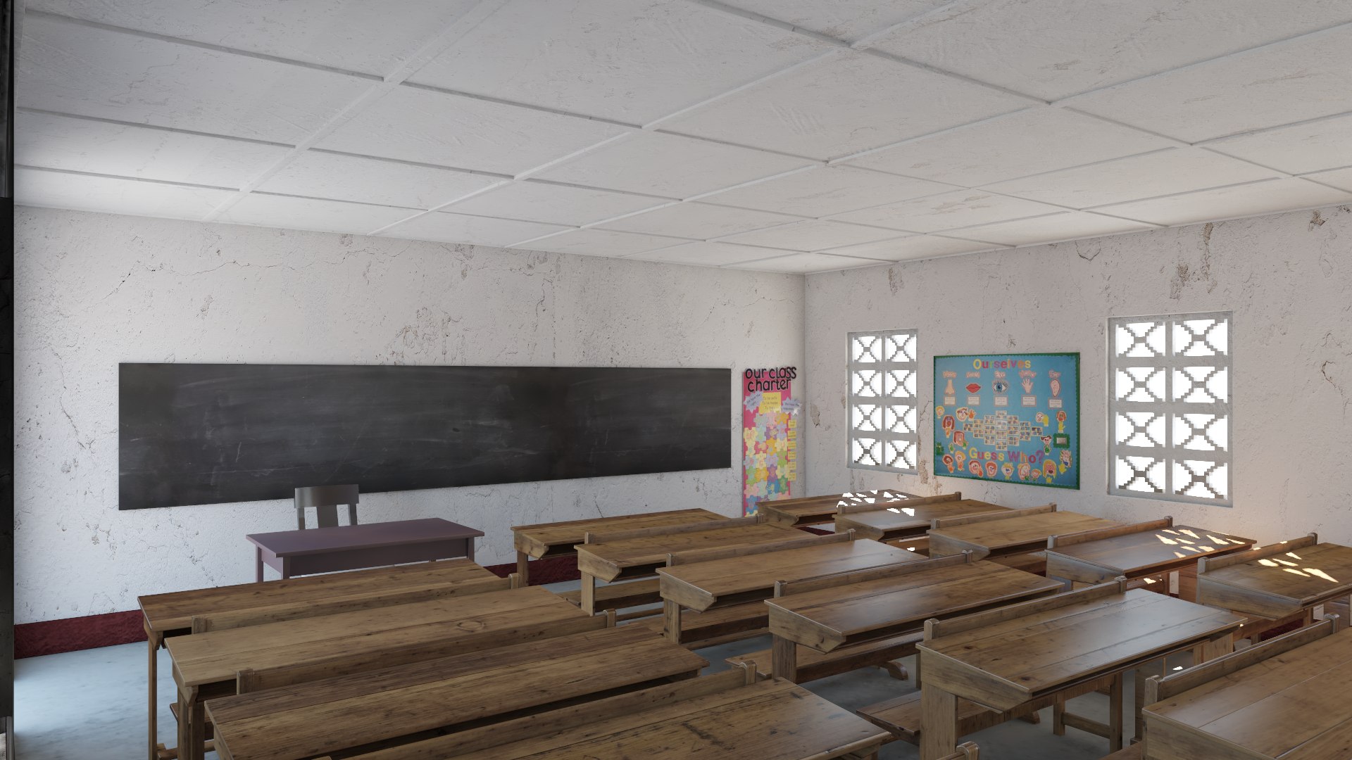 3D Model Class Room Realistic - TurboSquid 1263272