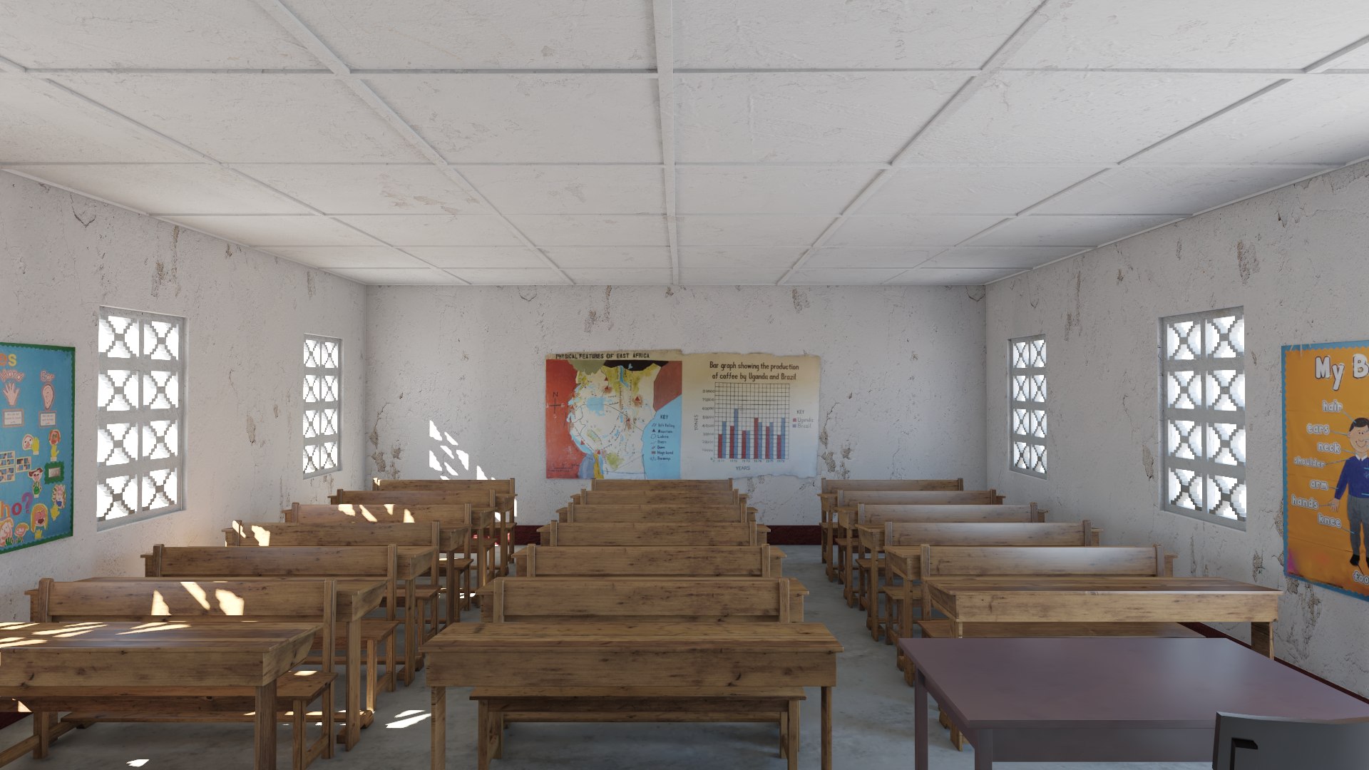 3D Model Class Room Realistic - TurboSquid 1263272