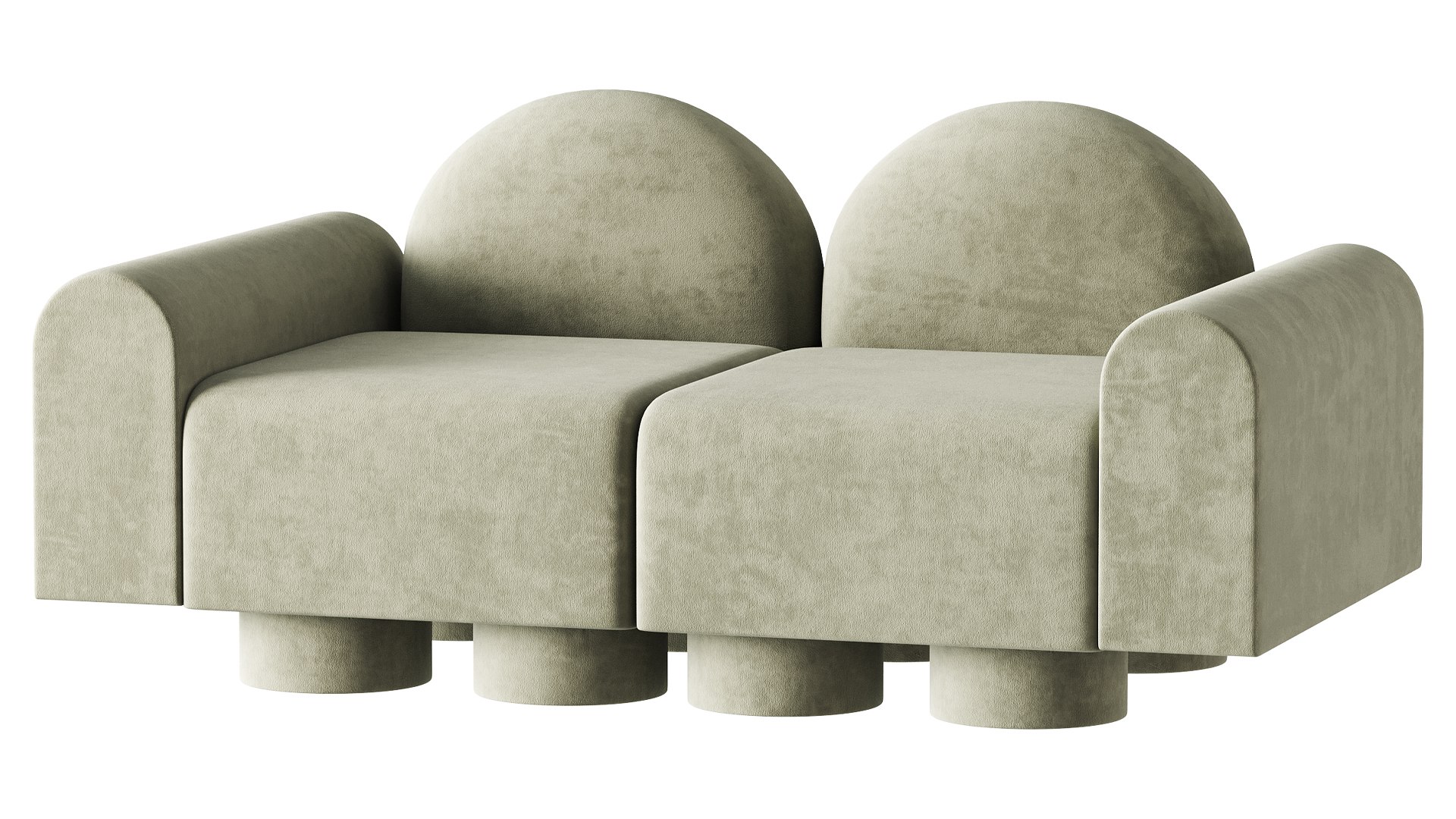 3D MILLESIME 2P SOFA - TurboSquid 2248239