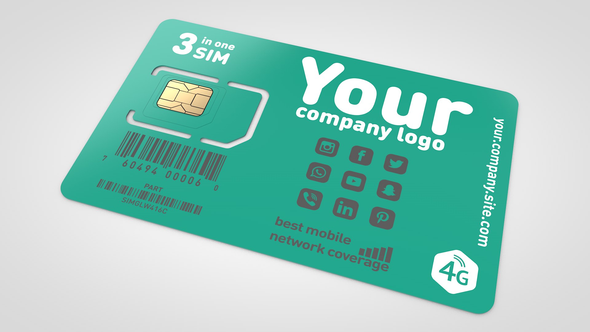 3D Prepaid Sim Card - TurboSquid 1207904