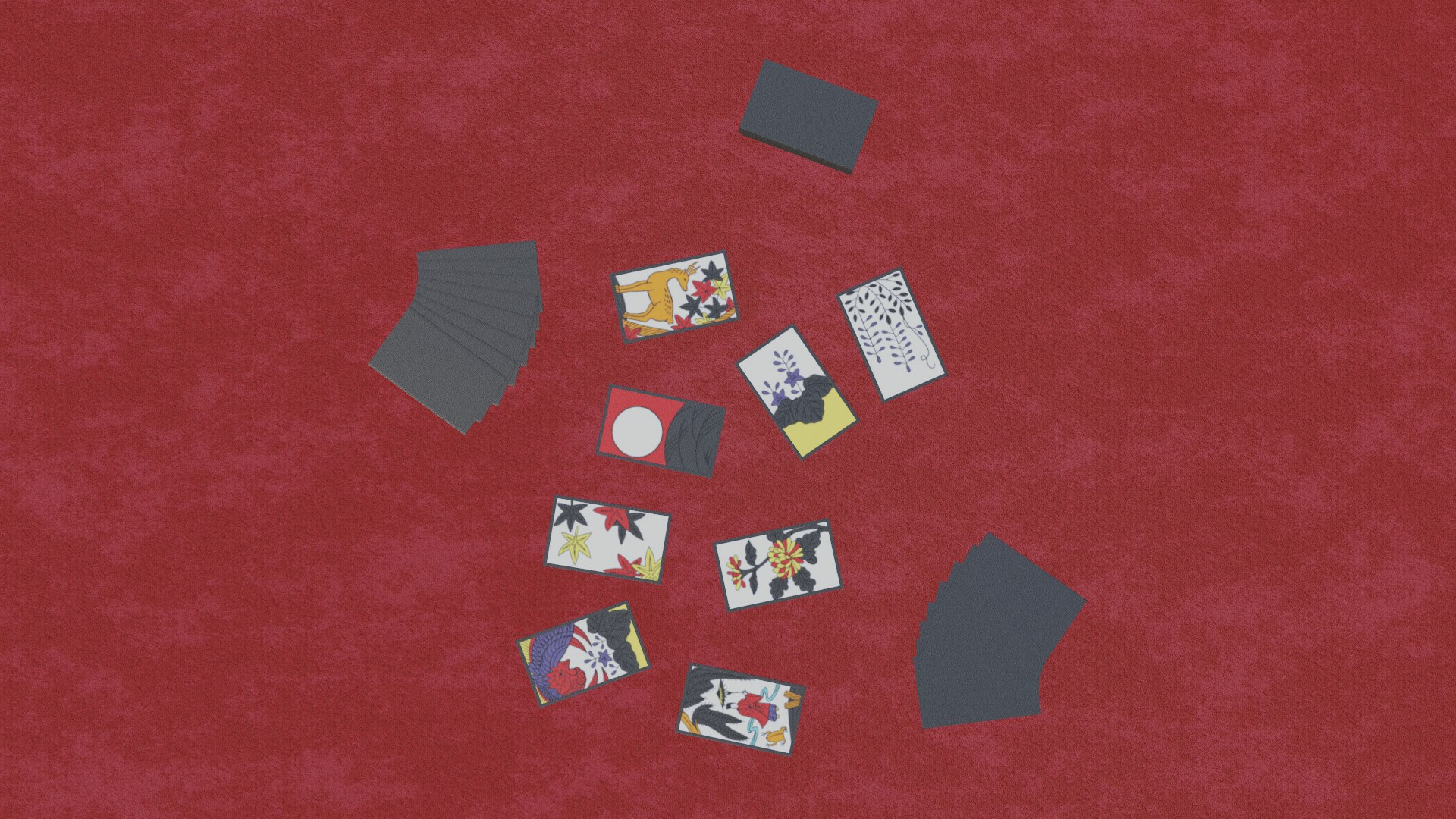 Hanafuda - Flower Cards 3D - TurboSquid 1948788