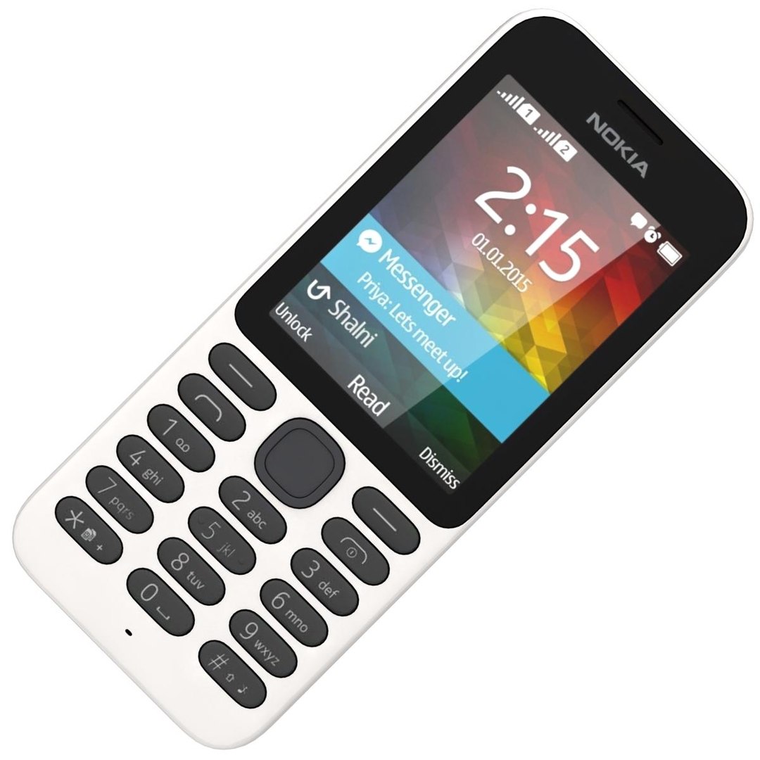 3d Nokia 215 White