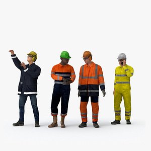 3d model offshore worker 01