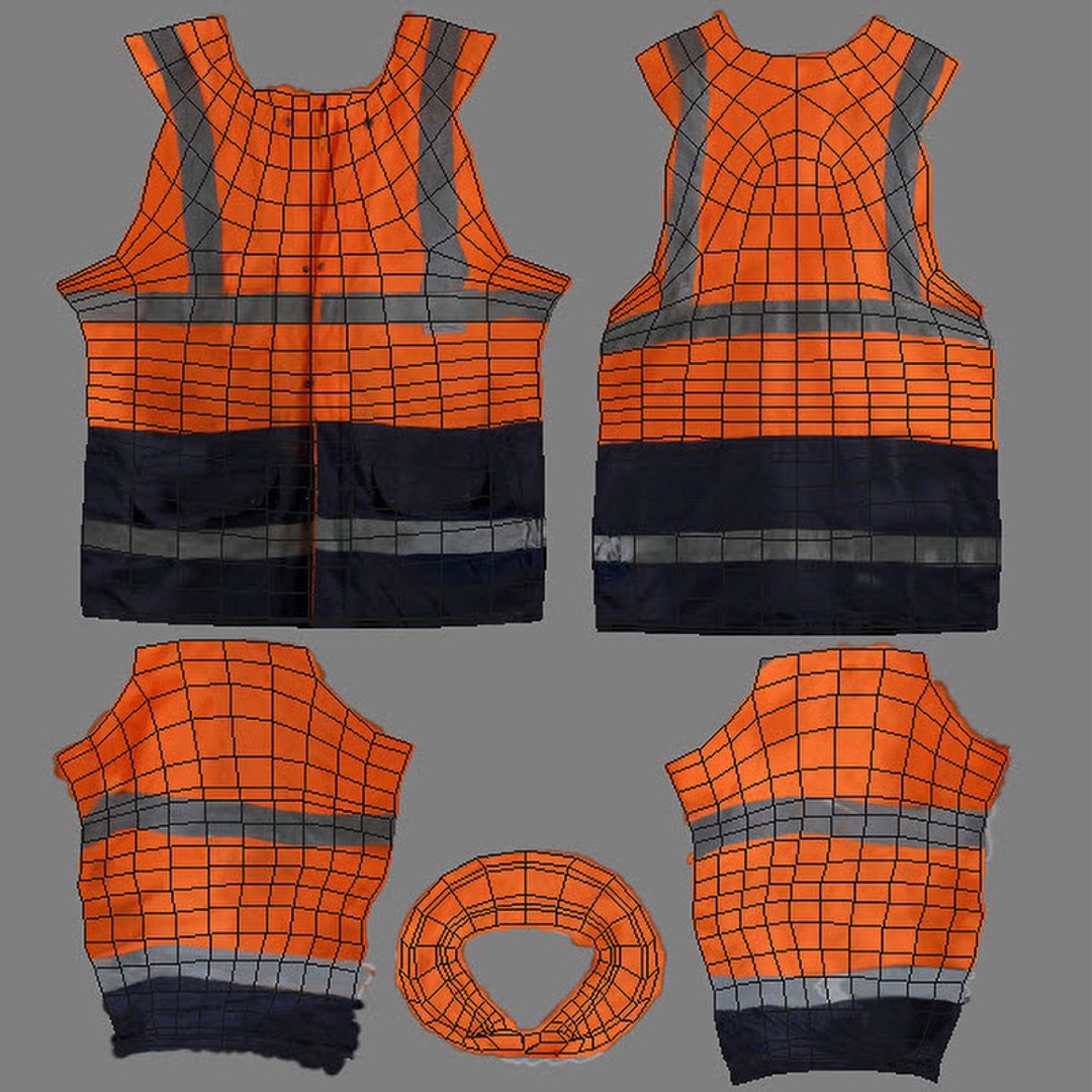 3d workers rig people man model