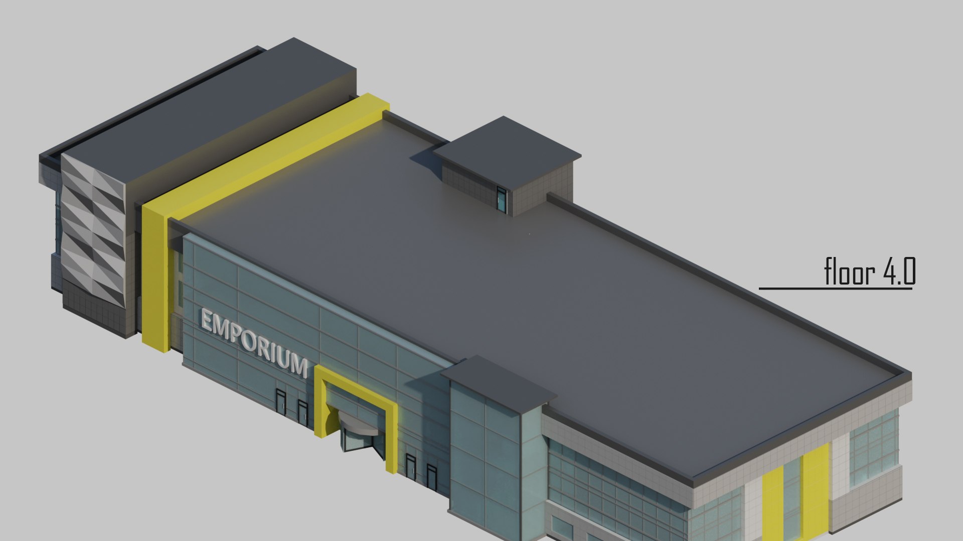 Low Poly Shop Center 1 3D - TurboSquid 1781508
