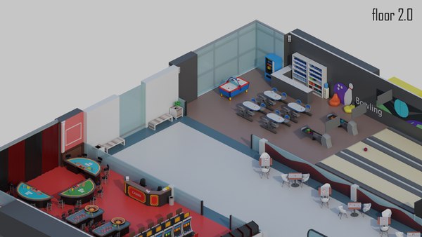 Low poly shop center 1 3D - TurboSquid 1781508