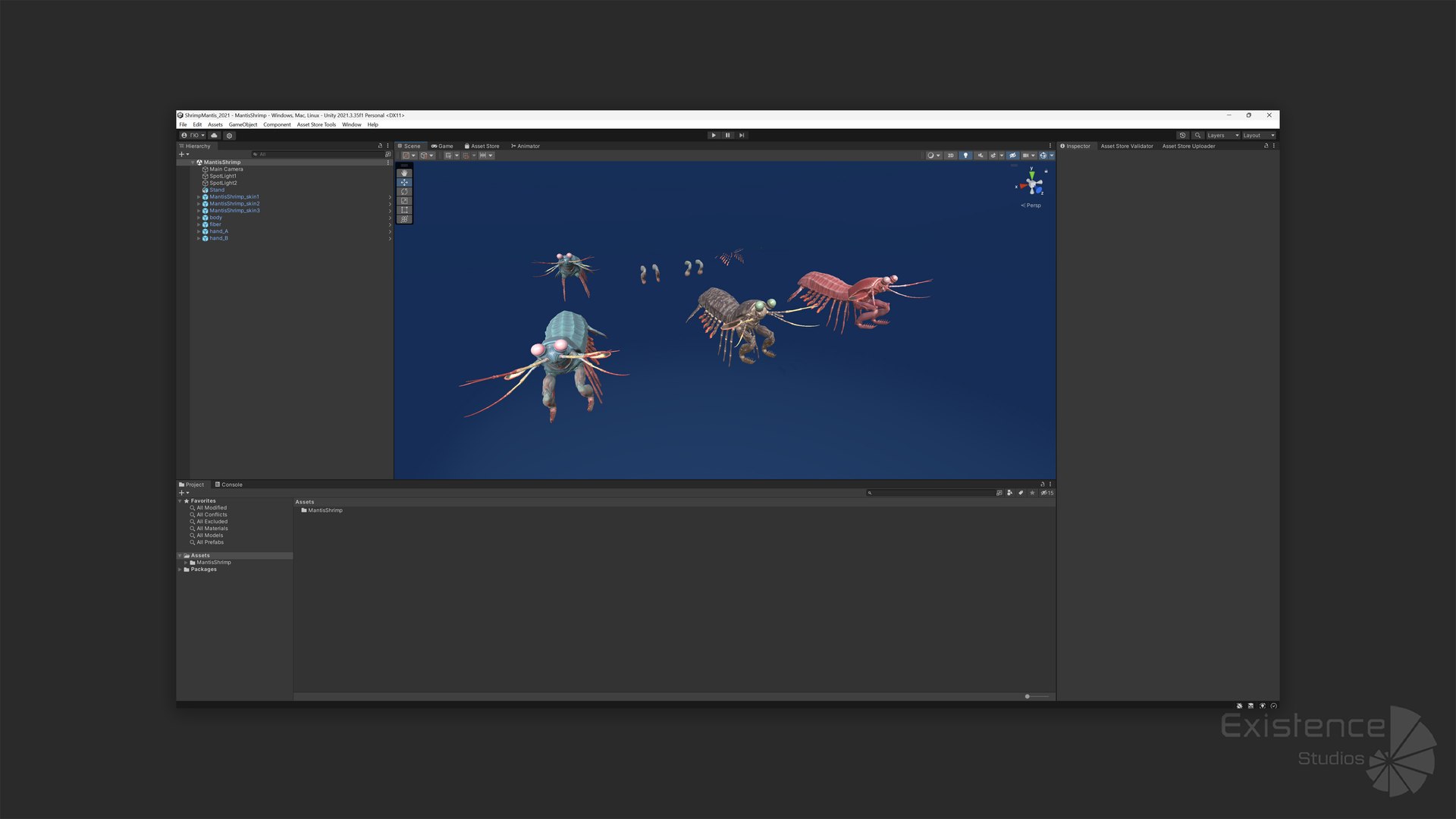 3D Mantis Shrimp - Rex Rainbow Peacock - Underwater Monster ...