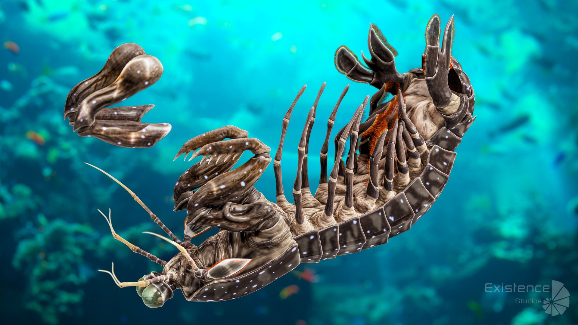 3D Mantis Shrimp - Rex Rainbow Peacock - Underwater Monster ...