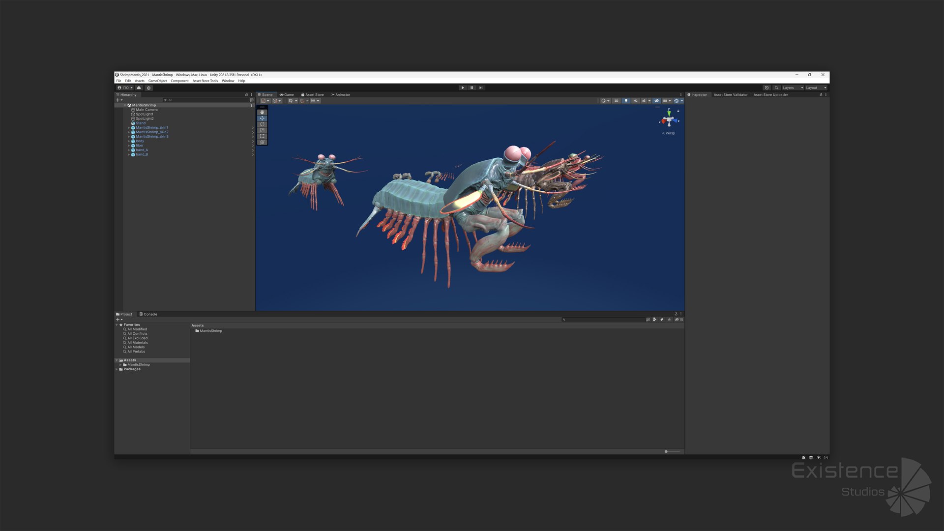 3D Mantis Shrimp - Rex Rainbow Peacock - Underwater Monster ...